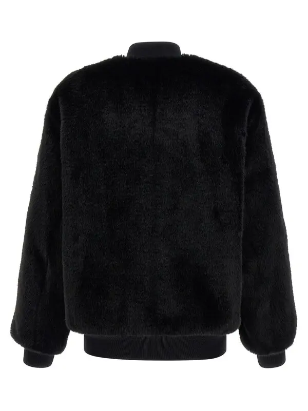 Prada Eco-fur And Re-nylon Reversible Bomber Jacket