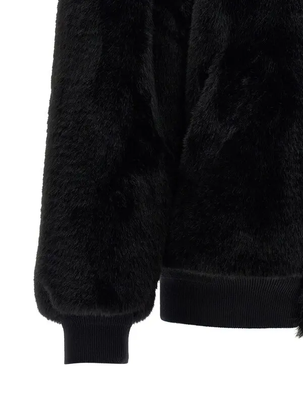 Prada Eco-fur And Re-nylon Reversible Bomber Jacket
