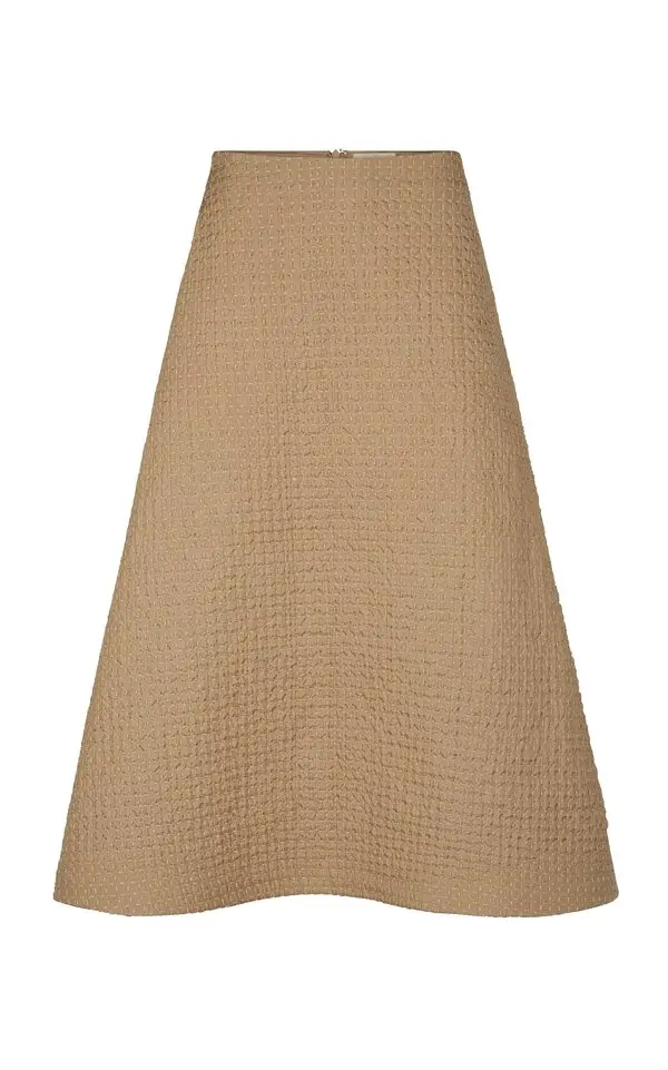 HEIRLOME Ryan Silk Maxi Skirt - Tan