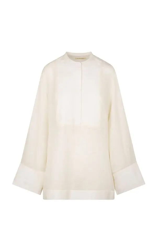 HEIRLOME Meera Linen-blend Top