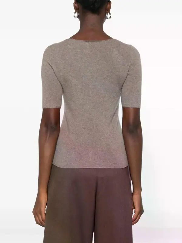 SUSANNE BOMMER Ribbed Short-sleeve Sweater