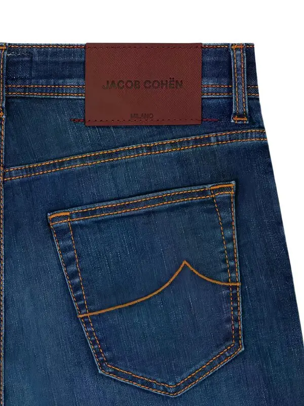 JACOB COHЁN Faded Straight-leg Jeans