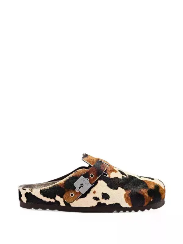 DR. SCHOLL'S SHOES Grace Cow-print Flat Mules