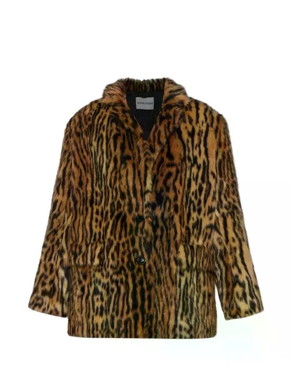 STAND STUDIO Emmie Leopard-print Coat