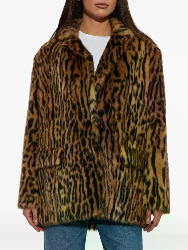 STAND STUDIO Emmie Leopard-print Coat