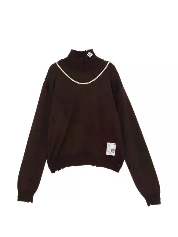 Mihara Yasuhiro Pearl Distressed Sweater
