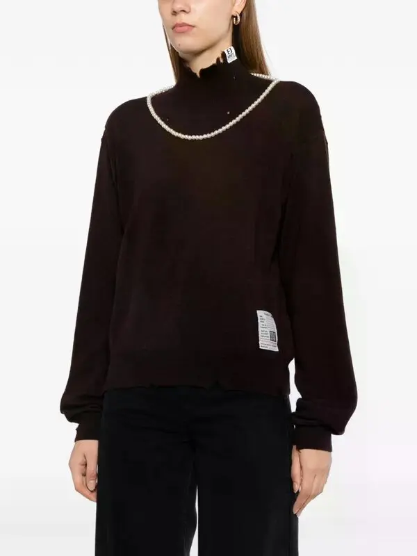 Mihara Yasuhiro Pearl Distressed Sweater