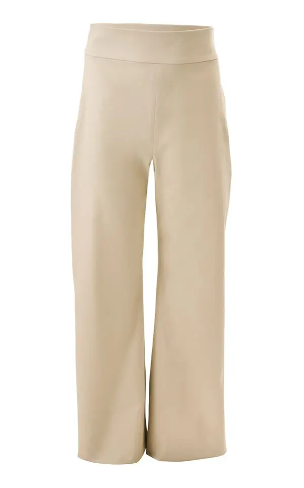 Carolina Herrera Diane Mid-rise Cotton Sateen Wide-leg Pants