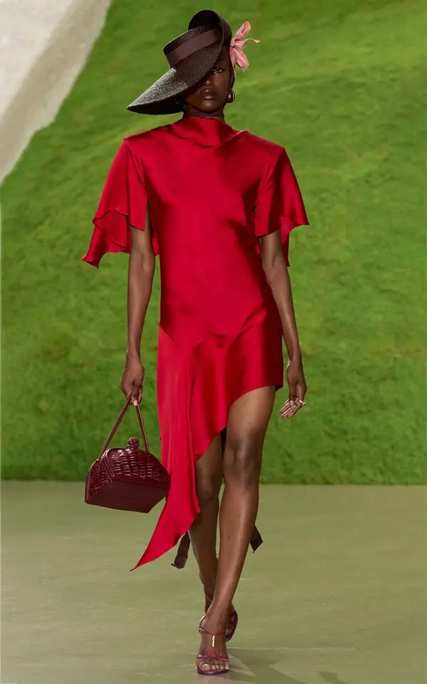 Cult Gaia Zela Silk Mini Dress - Red