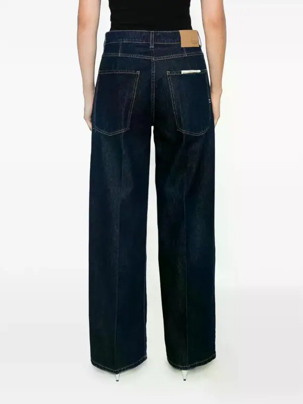VICOLO Pressed-crease Wide-leg Jeans