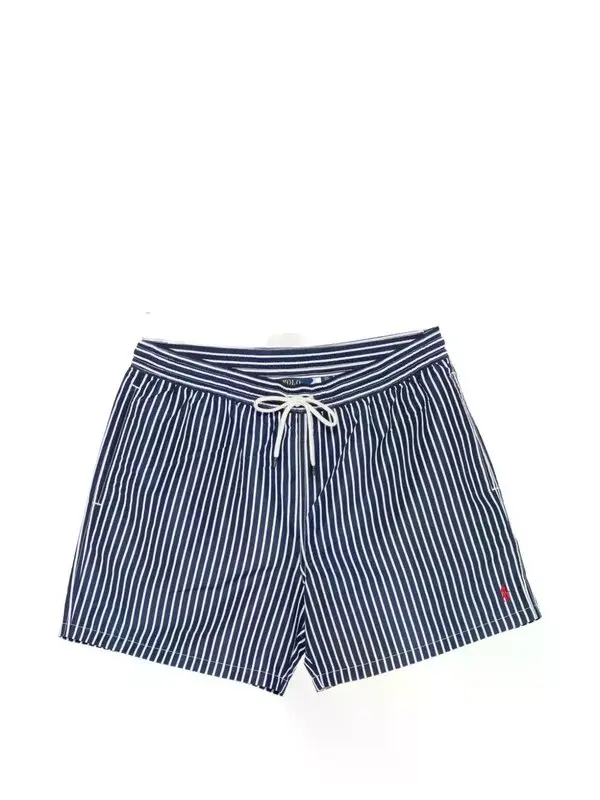 Polo Ralph Lauren Striped Drawstring Swim Shorts - Blue