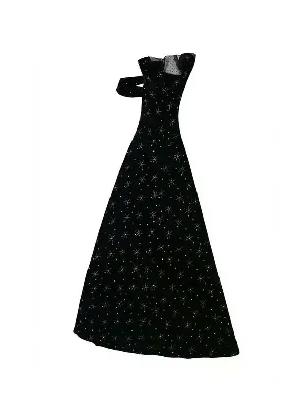 Valentino Garavani Star-print Cold-shoulder Dress