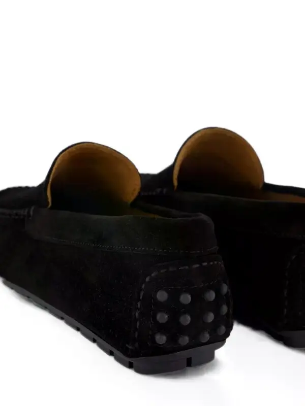 GIBALDI Suede Pebble-heel Loafers
