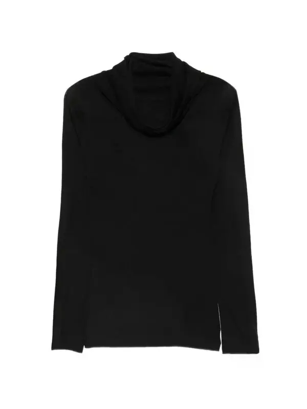ALYSI Cowl-neck Fine-knit Sweater