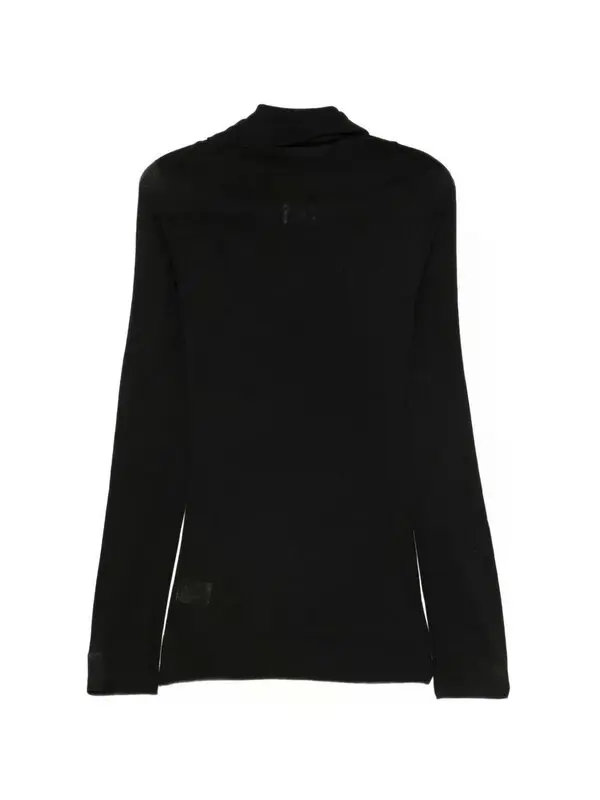 ALYSI Cowl-neck Fine-knit Sweater
