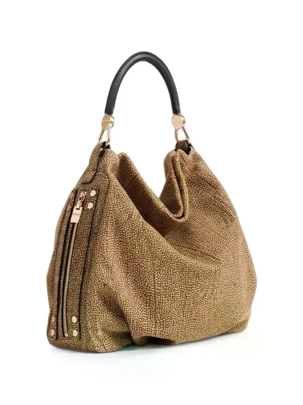 Borbonese Medium Bice Eye-of-the-partridge Print Shoulder Bag