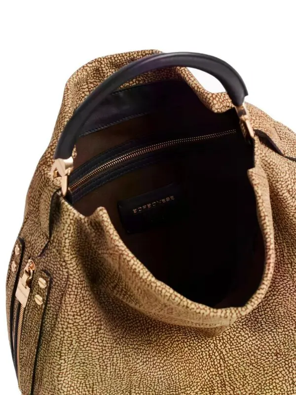 Borbonese Medium Bice Eye-of-the-partridge Print Shoulder Bag