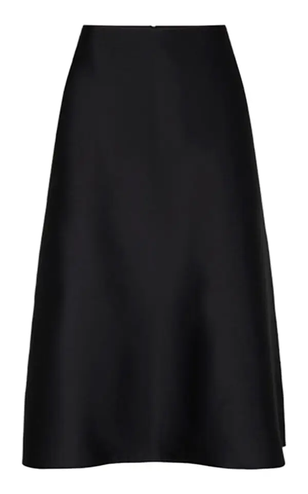 HEIRLOME Yuna Silk Maxi Skirt - Black