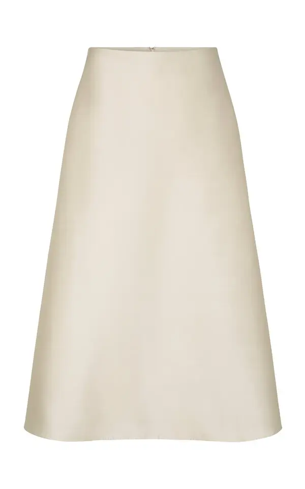 HEIRLOME Yuna Silk Maxi Skirt - Ivory