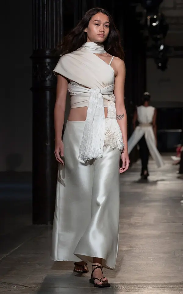 HEIRLOME Yuna Silk Maxi Skirt - Ivory