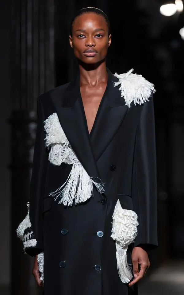 HEIRLOME Billi Silk-wool Coat With Tassels
