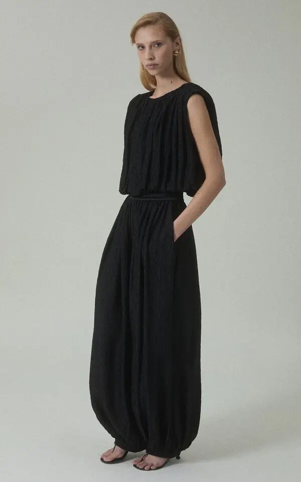 HEIRLOME Penelope Silk Top - Black