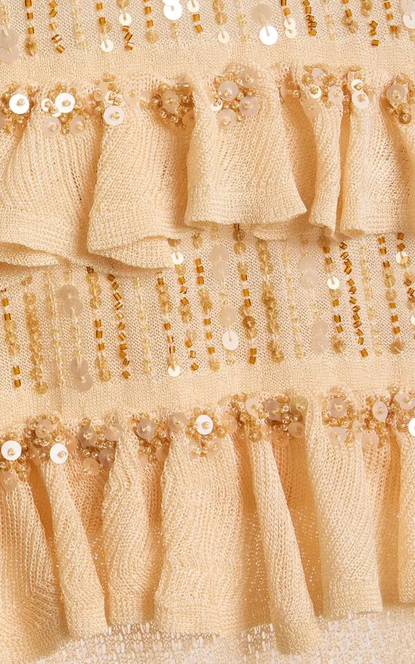 Ulla Johnson Anouk Ruffle Midi Knit Skirt
