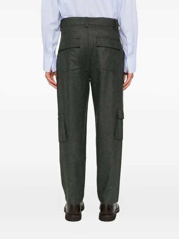 Brunello Cucinelli Wool Cargo Trousers - Green