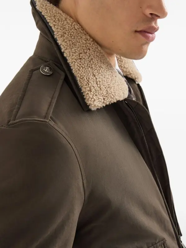Brunello Cucinelli Cotton Blend Bomber Jacket