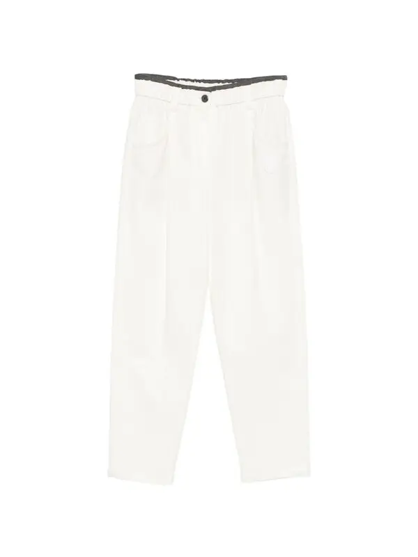 Brunello Cucinelli Cotton Trousers - White