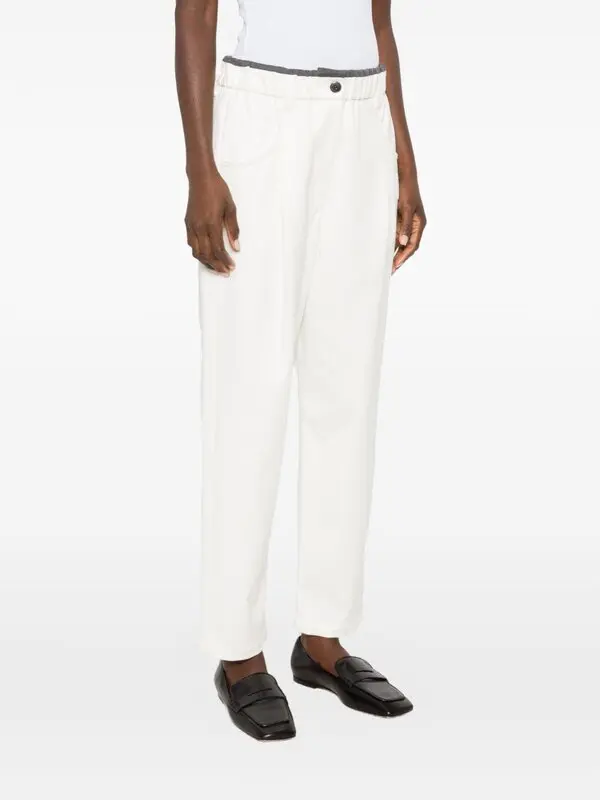Brunello Cucinelli Cotton Trousers - White