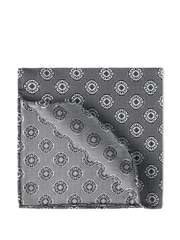Brunello Cucinelli Printed Foulard Pocket Square By - Grey