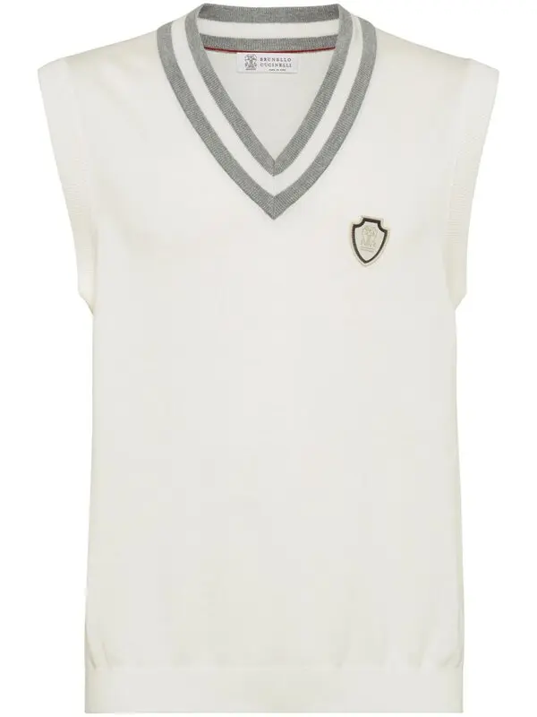 Brunello Cucinelli Logo Cotton Vest