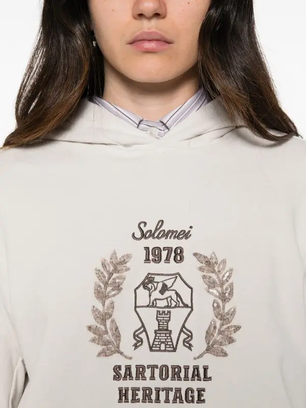 Brunello Cucinelli Logo Cotton Hoodie