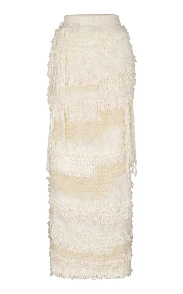 HEIRLOME Nadia Silk Maxi Skirt - Ivory