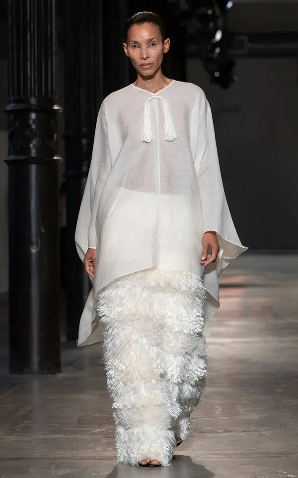HEIRLOME Nadia Silk Maxi Skirt - Ivory