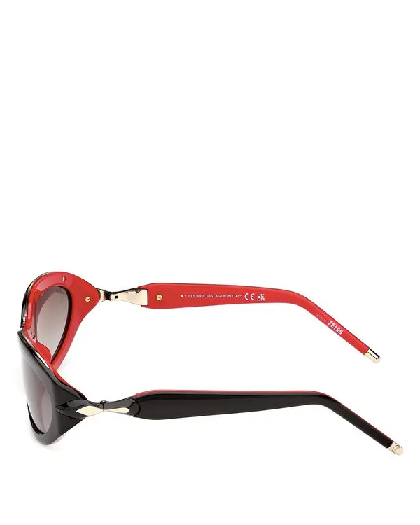 CHRISTIAN LOUBOUTIN Oval Sunglasses, 58mm