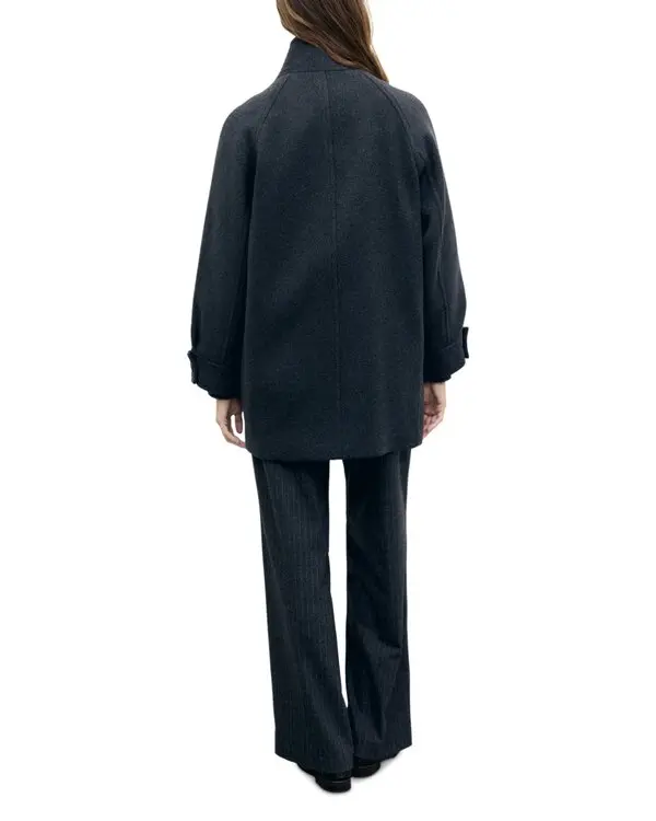 Gerard Darel Avry Wool Blend High Collar Coat