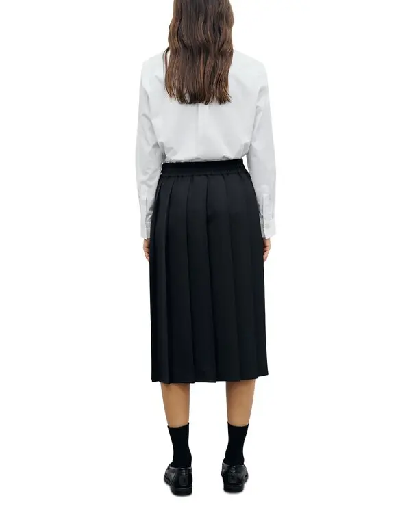 Gerard Darel Tosca Pleated Pull On Midi Skirt