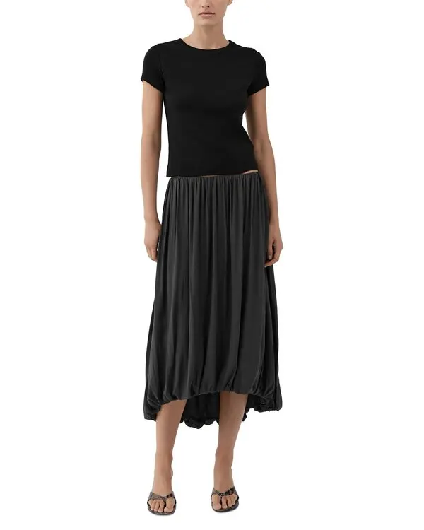 ST. AGNI Balloon Midi Skirt