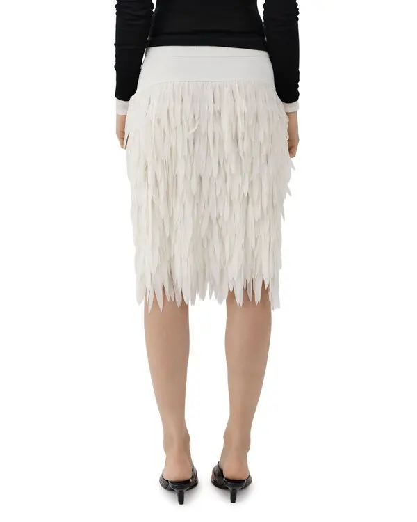 ST. AGNI Fringe Midi Skirt