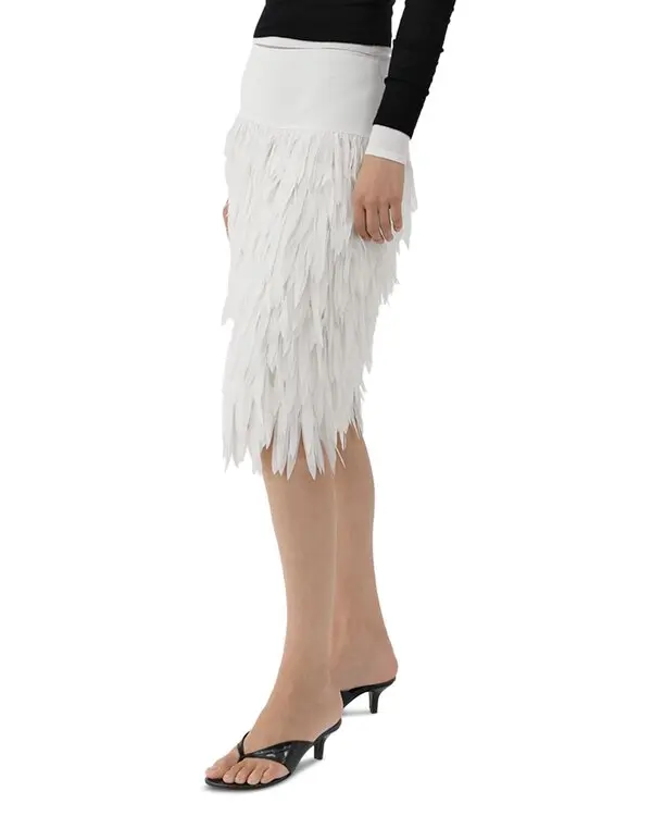 ST. AGNI Fringe Midi Skirt