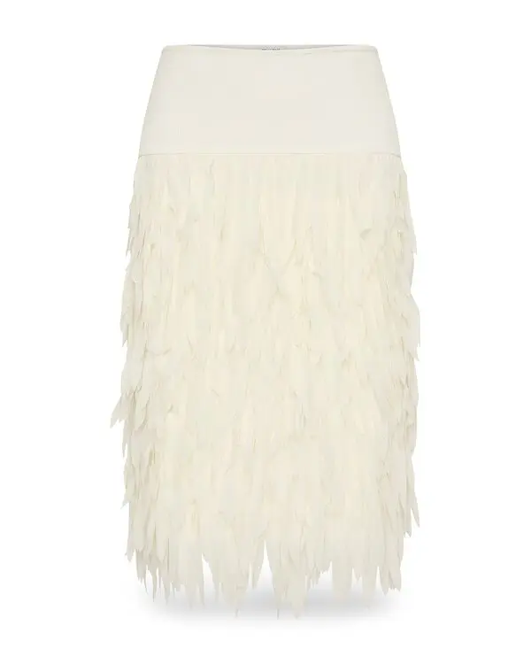 ST. AGNI Fringe Midi Skirt