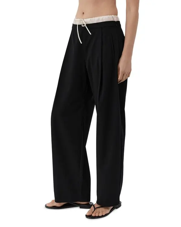 ST. AGNI Wool Layered Waist Balloon Pants