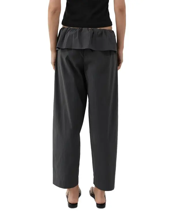 ST. AGNI Cotton Blend Peplum Pants