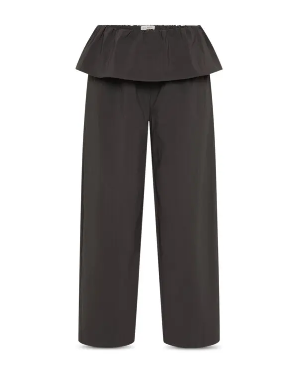 ST. AGNI Cotton Blend Peplum Pants