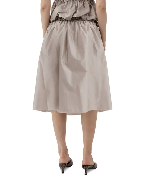 ST. AGNI Taffeta Drawstring Skirt