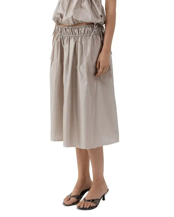 ST. AGNI Taffeta Drawstring Skirt