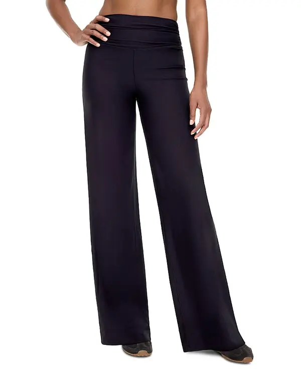 Spanx Smooth Onform Ruched Wide Leg Pants
