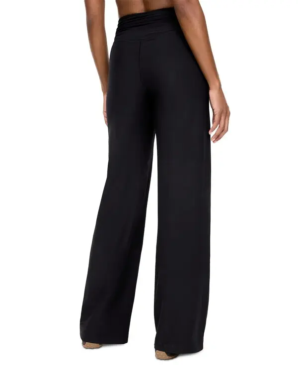 Spanx Smooth Onform Ruched Wide Leg Pants